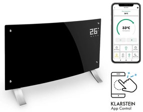 Klarstein Bornholm Curved Smart, konvektor, 2000 W, ovládání přes aplikaci, černý