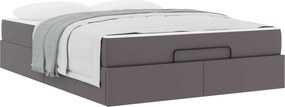 Rám postele s matrací Jiný 2 ks Šedá PVC 3399427