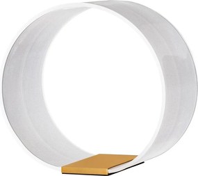 Hliníková LED stmívatelná stolní lampa ve zlaté barvě se stínidlem z akrylového skla (výška 28 cm) Valentin – Nova Luce