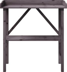 Přesazovací stůl s policí šedý 78 x 38 x 82,5 cm masivní jedle 156351