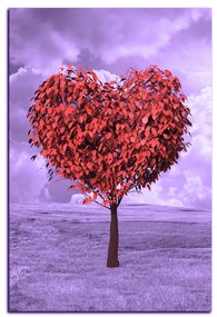Obraz na plátně - Srdce ve tvaru stromu - obdélník 7106FA (75x50 cm)