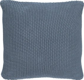 Polštář Nordic Knit z organické bavlny 50 x 50 cm šedomodrý