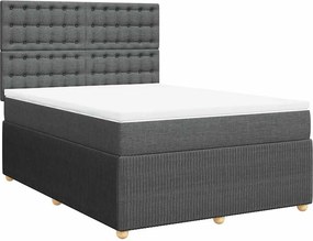 Box spring postel s matrací tmavě šedý 140 x 190 cm textil 3294366
