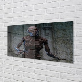 akrylový obraz Strašná postava v budově 100x50 cm