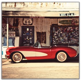 Malvis ® Obraz Americká benzinová pumpa Velikost: třídílný obdélník - 90x60 cm