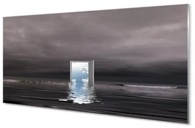 Obraz na skle Sea dveře nebe 120x60 cm