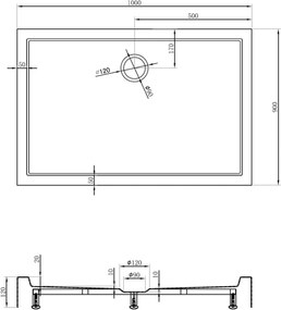 Mexen Flow+ obdélníkový sprchový kout 100 x 90 cm, černý mat - 46R709010H