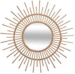 Proutěné nástěnné zrcadlo Slunce 76 cm