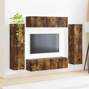 Sestava TV skříněk 8 ks Kouřový dub Kompozitní dřevo 3409137