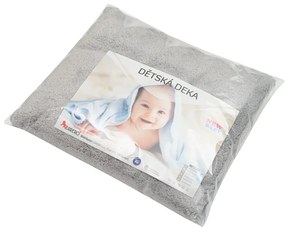 NEW BABY dětská deka 80x90 cm šedá