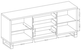 Komoda HALLE HL25 dub wotan