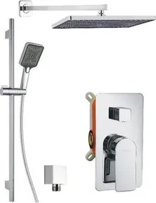 KIELLE Sprchový set pod omítku chrom / Pro 2 spotřebiče / Sprchová tyč