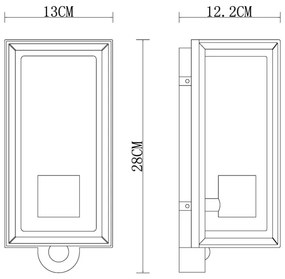 Globo 31982WS - Venkovní nás. svít. se senzorem LOGANA 1xE27/60W/230V IP44 bílá