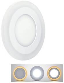 Solight LED podsvícený panel, podhledový, 6W+3W, 400lm, 4000K, kulatý