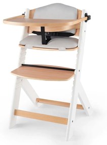 KINDERKRAFT Jídelní dřevěná židlička Enock s vložkou, White