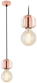 Toolight - Samostatná závěsná stropní svítilna 1xE27 APP593-1CP, růžové zlato, OSW-09890