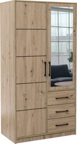 STO Šatní skříň KOS D2 100 cm, Dub Artisan