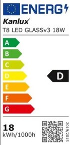 LED trubice zářivka Kanlux T8 LED GLASSv3 18W-NW EM/230V 120cm 18W (36W) 4000K neutrální bílá G13 26064