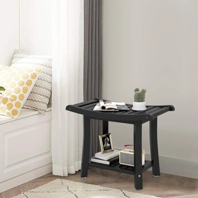 Costway Sprchová lavice Vodotěsná sprchová stolička se – 60,5 × 34 × 48 cm
