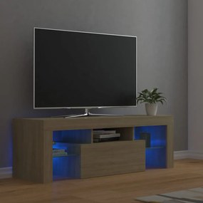 TV skříňka s LED osvětlením dub sonoma 120 x 35 x 40 cm - Default Title