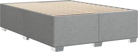 Rám postele bez matrace světle šedý 140 x 200 cm textil 3284478