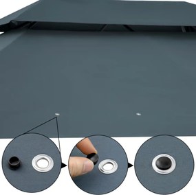 Zahradní altán Jaden 3x4 m antracitový
