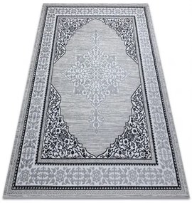 Kusový koberec klasický GLOSS 8490 52 Ornament slonová kost / šedý Rozměr: 280x370 cm