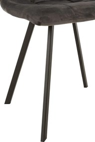 Šedá sametová jídelní židle Chair Morgan Grey - 45*54*86cm
