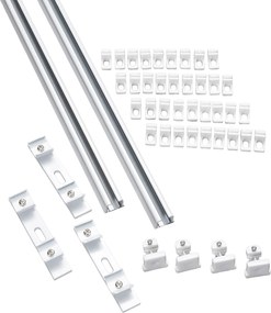 Sada - dvojitá stropní hliníková kolejnice TS 150 cm