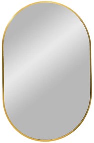OnaDnes -20% Nordic Living Zlaté kovové nástěnné zrcadlo Zahrah 80 x 50 cm