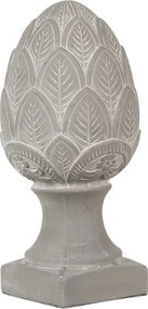 Šedá dekorace šiška na podstavci Pine M - Ø13*26 cm