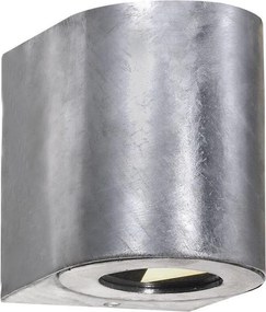 NOR 49701031 Venkovní nástěnné svítidlo Canto 2 2x5W LED galvanizovaná ocel čirá - NORDLUX
