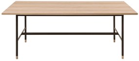 OnaDnes -20% Dubový jídelní stůl Woodman Jugend II. s kovovou podnoží 200x95 cm
