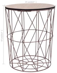 Konferenční stolek měděný Ø 47 cm - Default Title