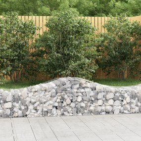 Klenuté gabionové koše 4 ks 200x50x40/60 cm pozinkované železo 3145579