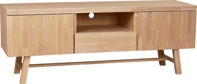ROWICO Dřevěný TV stolek BROOKLYN 160x60 cm světlý dub 108597