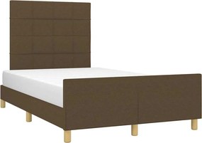 Rám postele bez matrace tmavě hnědá 120 x 200 cm textil 3125044