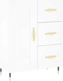 vidaXL Skříň highboard 69,5 x 34 x 180 cm kompozitní dřevo [3198641] Barva: bílá s vysokým leskem