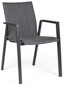 BIZZOTTO zahradní jídelní židle ODEON antracit 0663038