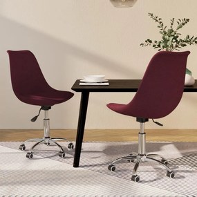 vidaXL Otočné jídelní židle 2 ks textil [338359] Barva: Fialová
