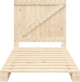 Rám postele s čelem 100 x 200 cm masivní borové dřevo 3281551