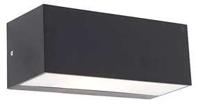 Moderní nástěnná lampa černá se světelným efektem IP54 - Houks