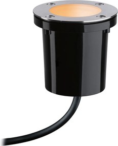 P 94588 Plug & Shine LED zemní svítidlo Smart Home Zigbee zlaté světlo spot neláká hmyz IP65 CCT 4,6W černá/ocel - PAULMANN