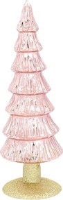 Decorace Růžový vánoční stromek 28cm