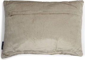 Béžový sametový polštář s ornamenty Paisley beige - 45*15*35cm