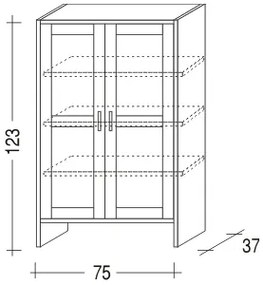 Gazel SENDY Beta komoda plná přírodní