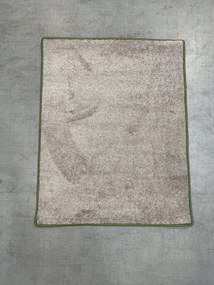 Vopi, Akce: 102x80 cm Kusový koberec Capri béžový - zelené obšití, na míru, šíře, béžová, ab (mřížka), chodba / předsíň