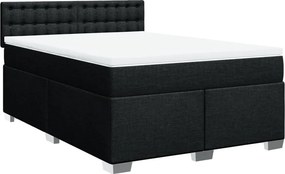 Box spring postel s matrací černá 160x200 cm textil 3285955