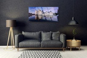 Obraz na skle Hrad Voda Architektura 120x60 cm