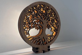Li-Go "Strom života" lampa s dvojstěným prořezem 30x31 cm provedení povrchu: dub světlý